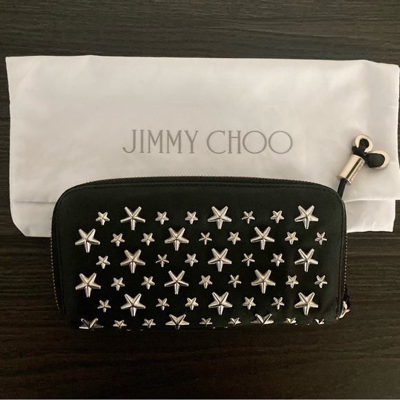 Jimmy Choo | Bags | Jimmy Choo Filipa Star Studded Wallet With Box Dust ...